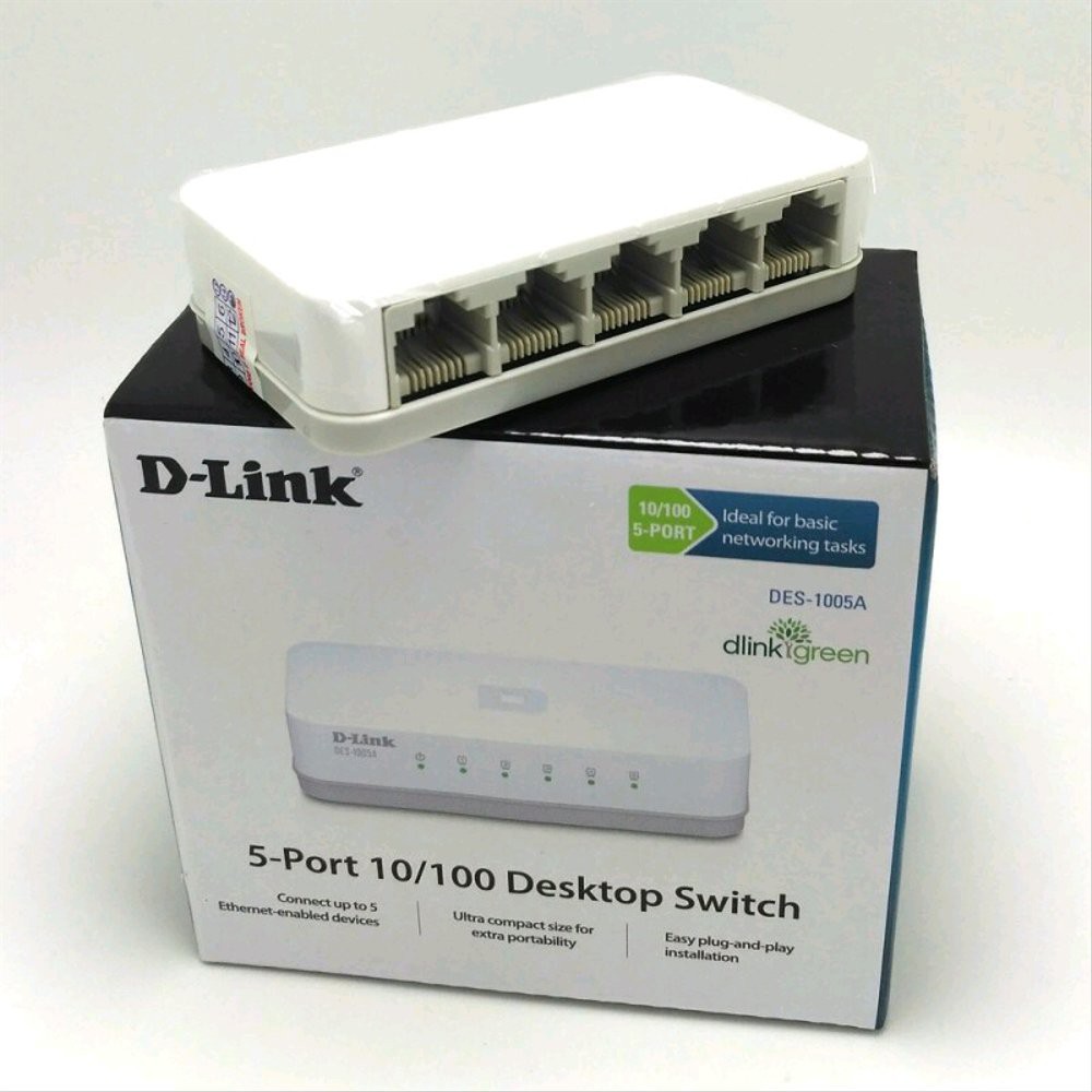 Jual DLINK 5-Port 10/100 Mbps Unmanaged Switch Hub DES-1005C | Shopee ...