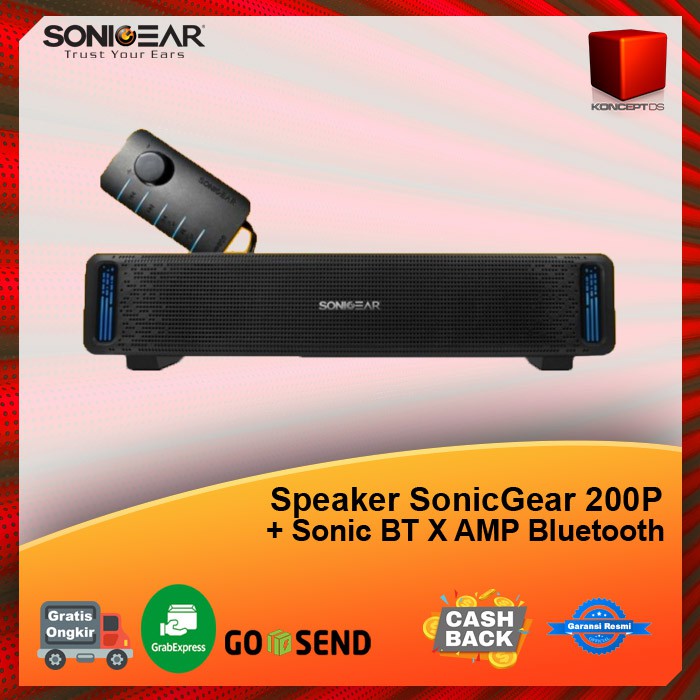 Jual Speaker SonicGear Powerful Sonicbar 200P + Sonic BT X AMP ...