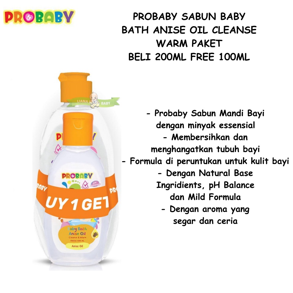 Jual PERA597 PROBABY SABUN BABY BATH ANISE OIL CLEANSE WARM PAKET BELI ...