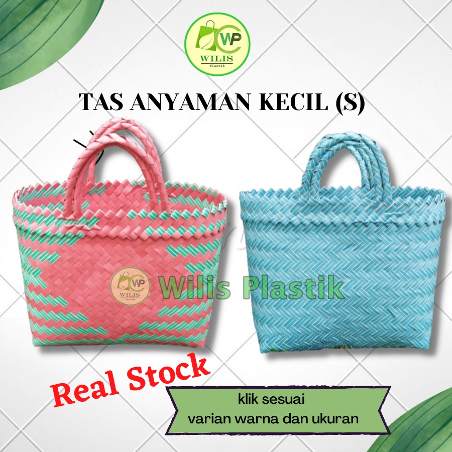 Jual Tas Anyaman Plastik KECIL Polos dan Kombinasi untuk Bingkisan ...