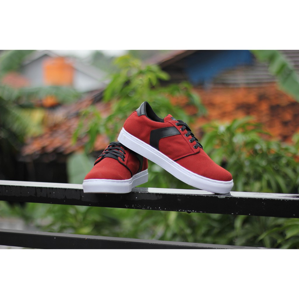 Jual Sneakers Pria Original Norlac Maroon Nyaman Bergaransi | Sneaker ...