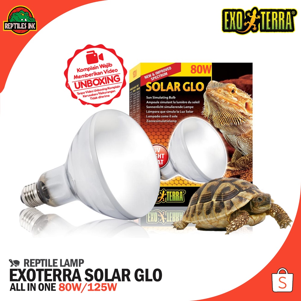 Jual Exoterra Solar Glo 80w / Lampu UVA UVB untuk Reptil Iguana Torto Kurakura Sulcata Pardalis ...