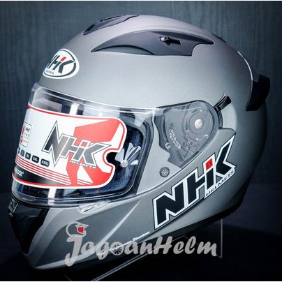 Jual NHK HELM GP PRIME SOLID SE | GREY DOFF | DOUBLE VISOR| MICROLOCK ...