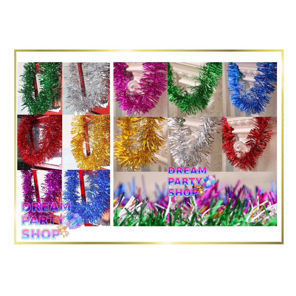 Jual Slinger Natal Tebal/ Garland Slinger Dekorasi Pohon Natal/ Slinger ...