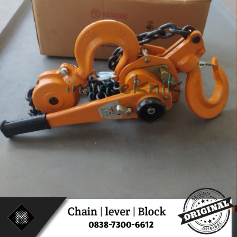 Jual NAGASAKI lever block 6 ton chain handle ratchet katrol rantai 1.5 ...