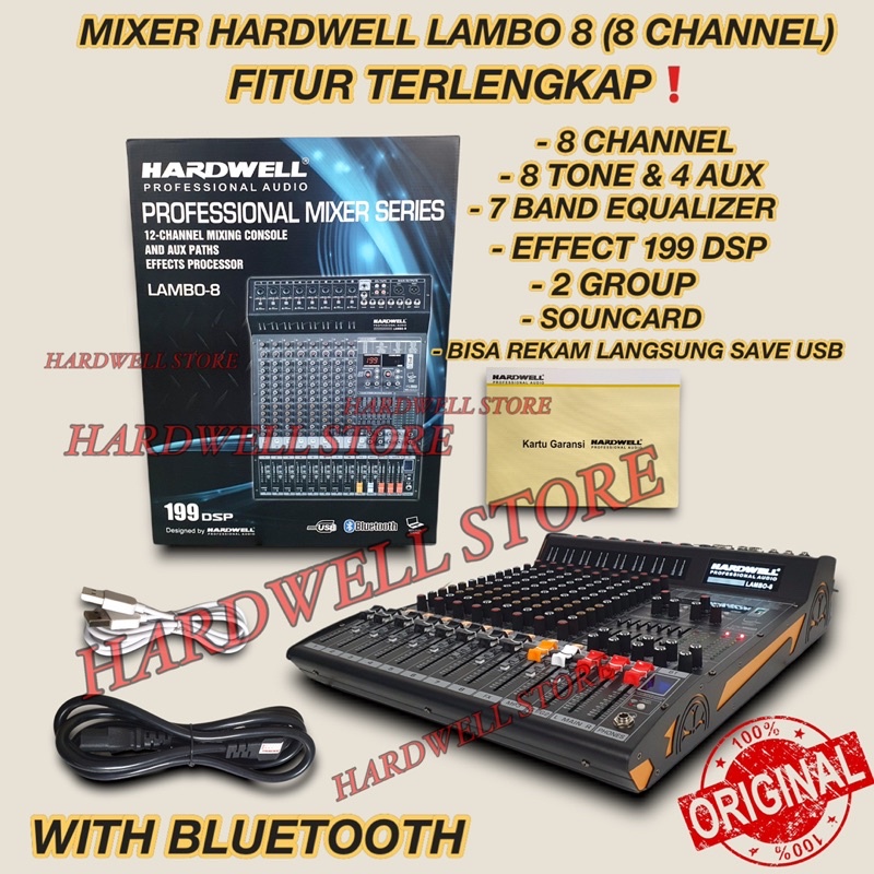 Jual Mixer Audio / Mixer Soundcard / Mixer Hardwell 8 Channel LAMBO 8 ...