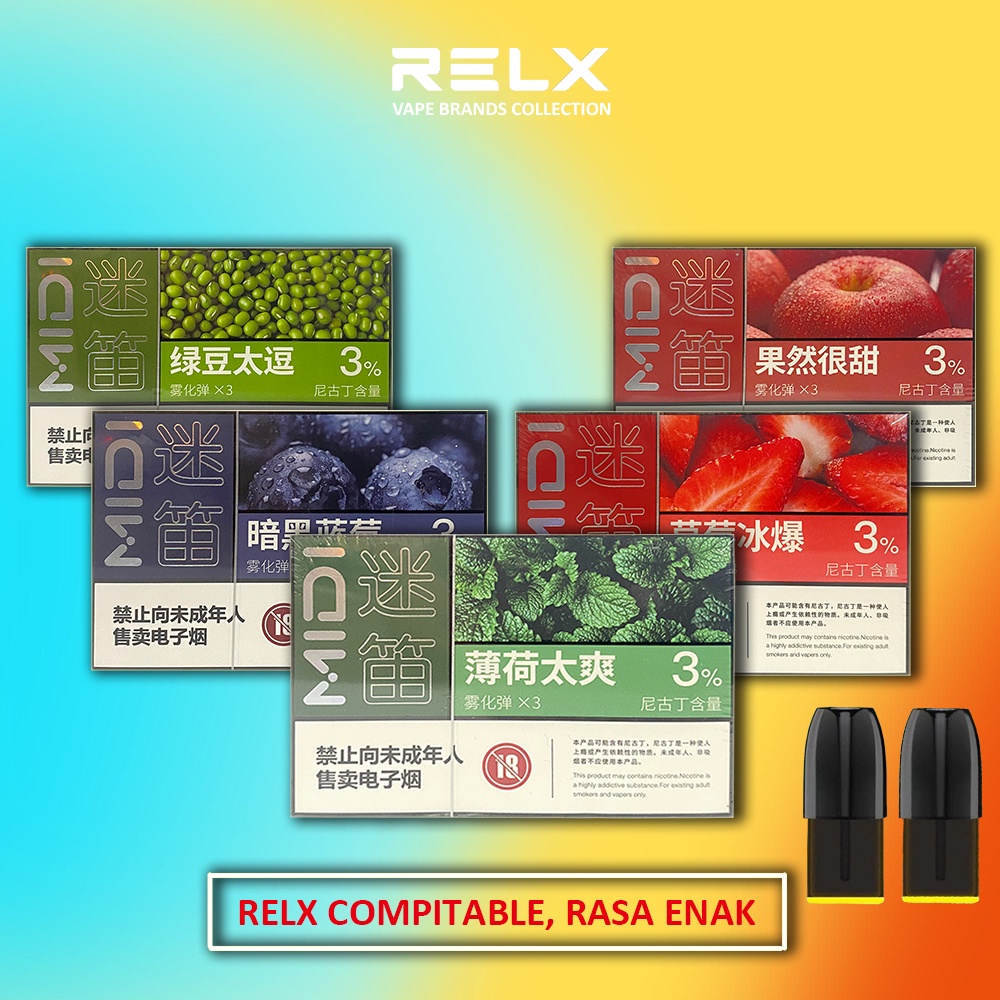 Jual RELX COMPATIBLE/Relx Pods 1 Pack Isi 3 Pods/Pod for Essential ...