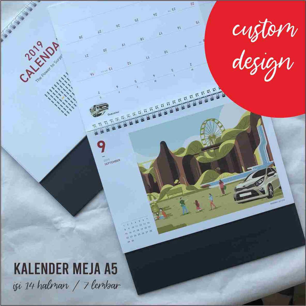 Jual Kalender Meja Custom 2025 Kalender Duduk A5 | Shopee Indonesia