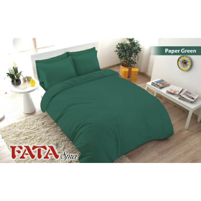Jual FATA - Bed Cover Set Jacquard Emboss Paper Green Single Size ...