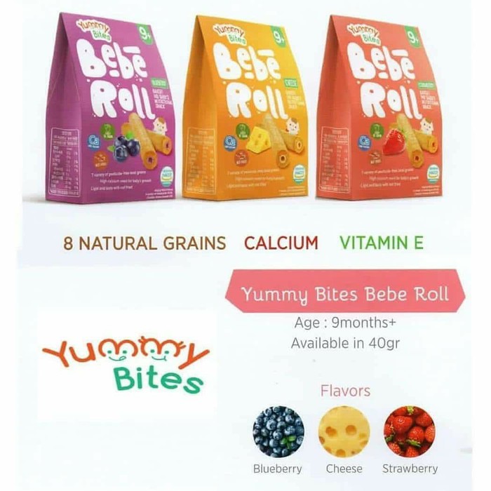 Jual Yummy Bites BebeRoll 40gr / snack bayi / makanan bayi / yummy ...
