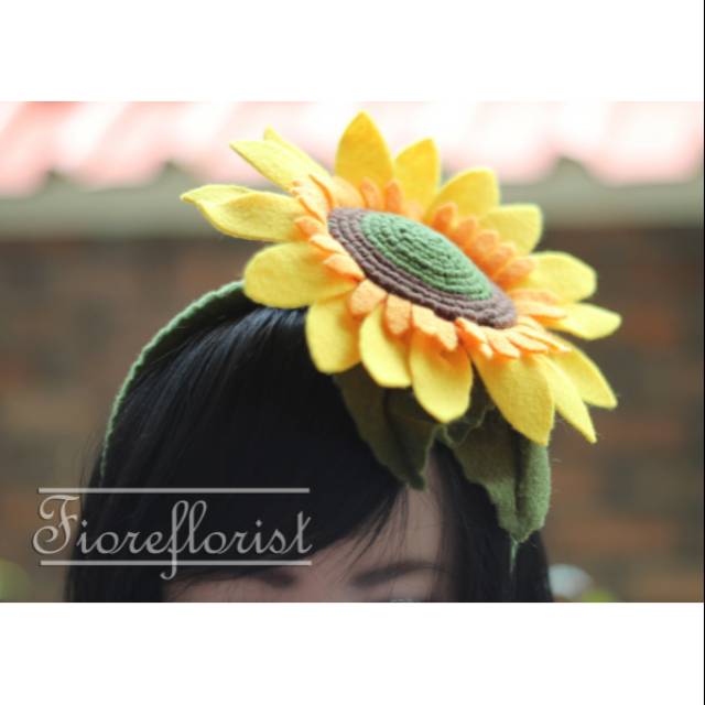 Jual [READY] Bando Flanel - Bunga matahari premium | Shopee Indonesia