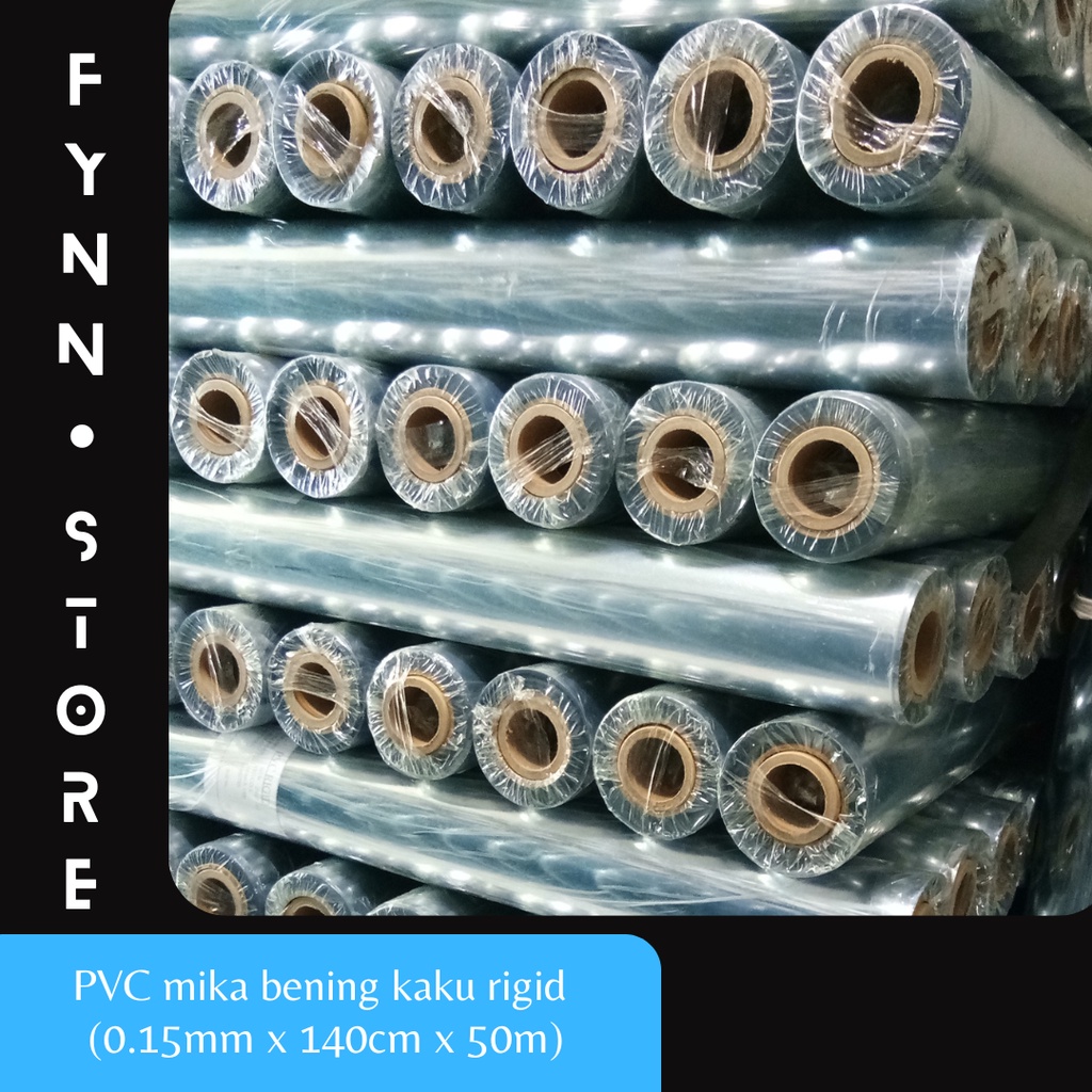 Jual PVC mika kaku bening rigid tebal 0.15 mm x 140 cm x 50 m | Shopee Indonesia