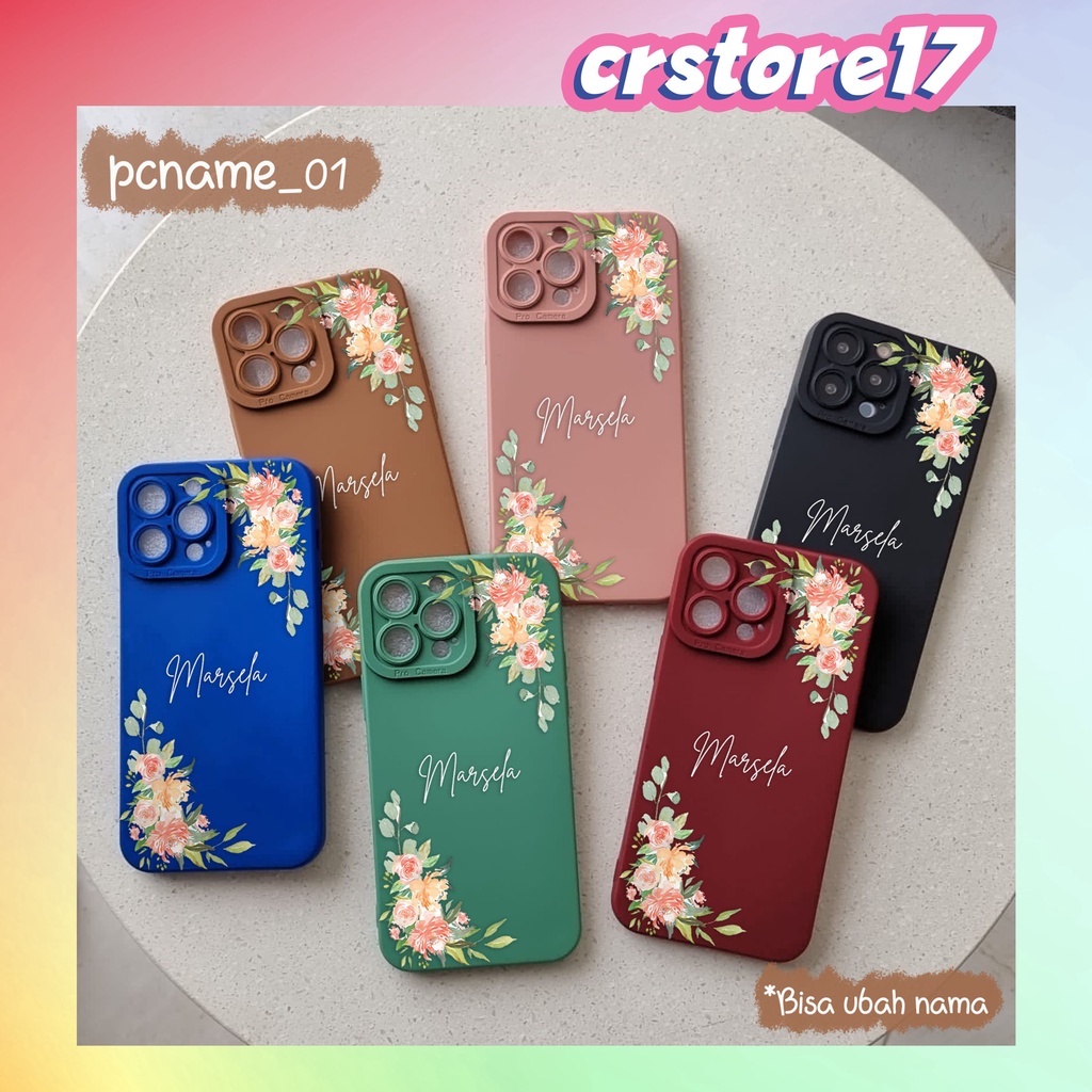 Jual CASING CUSTOM PROCAMERA DESAIN MOTIF BUNGA BISA PAKAI NAMA / CASE ...