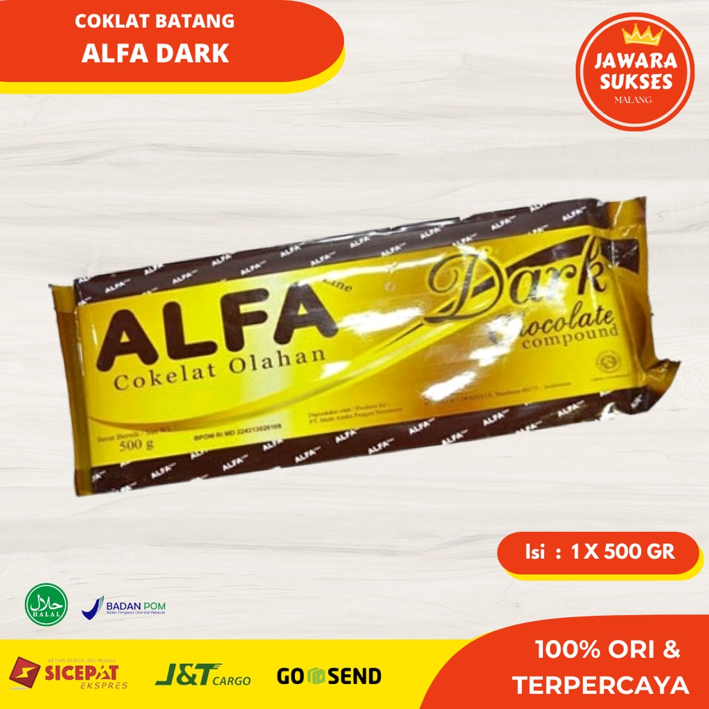 Jual Alfa Coklat batang 500gr | Cokelat Dark Compound | Chocolate ...