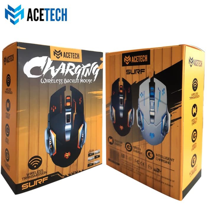 Jual Acetech Mouse gaming wireless RECHARGEABLE MOUSE SURF Mouse ...