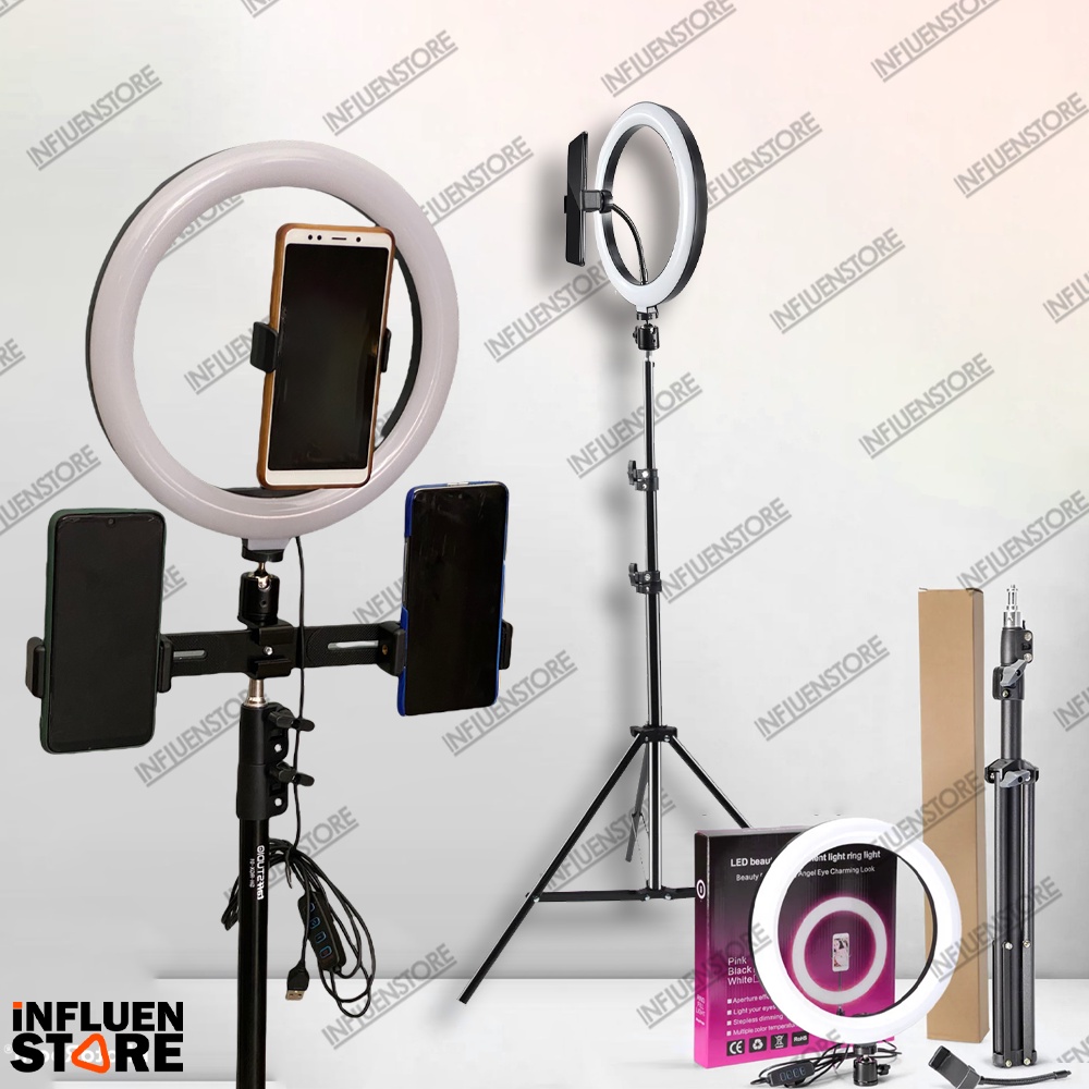 Jual 1 SET PAKET RING LIGHT 26CM + STAND BESAR RINGLIGHT 26 CM LAMPU ...