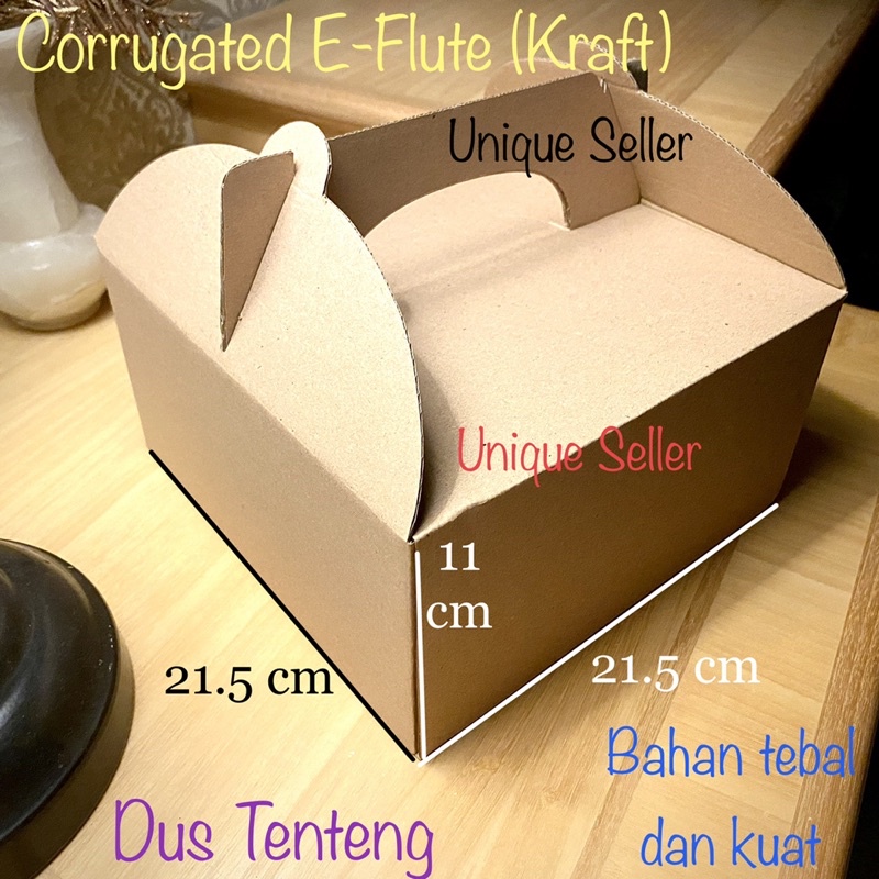 Jual Dus Box Kotak Model Tenteng 21.5x21.5x11 / Dus Box Kotak Hampers ...