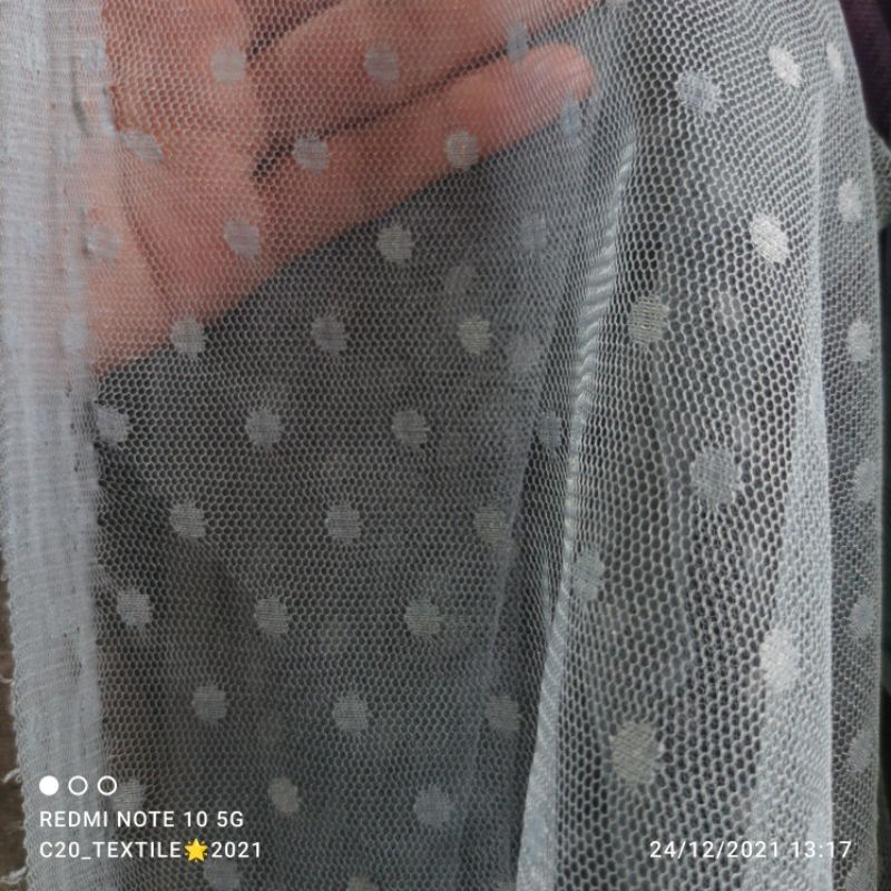 Jual HARGA/0,5 M | KAIN TULE DOT / KAIN TILE DOT PREMIUM / BAHAN TILE POLKADOT / BAHAN TILE ...