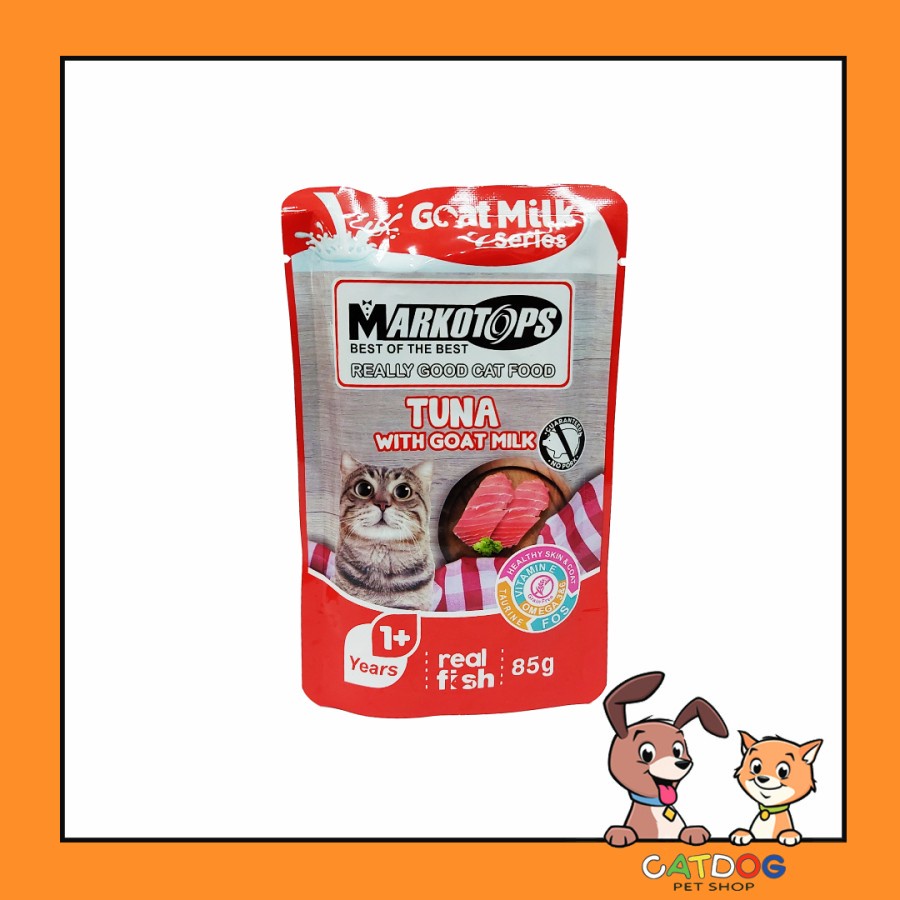 Jual Markotops Pouch Adult Tuna with Goat Milk 85gr | Shopee Indonesia