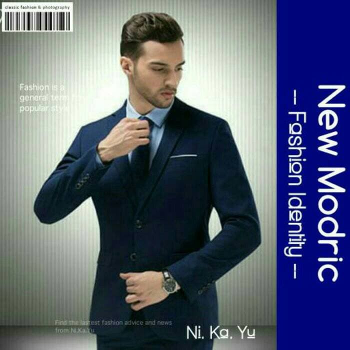 Jual Blazer New Modric, Jas semi formal pria, desain Slimfit | Shopee ...