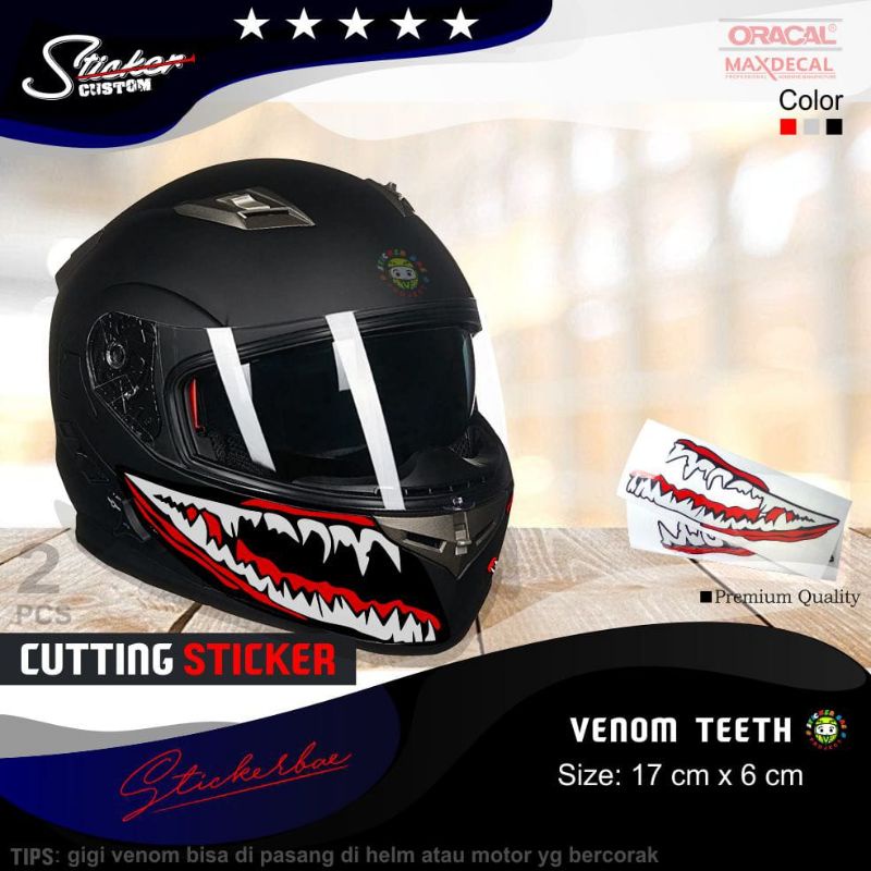 Jual Sticker venom cutting isi 2pcs stiker gigi venom 2 ukuran | Shopee ...