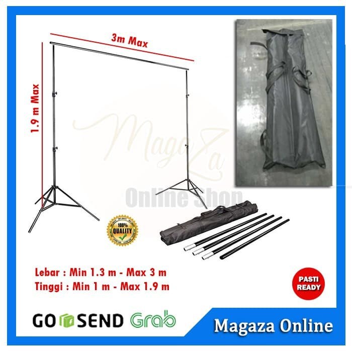 Jual Bracket Stand 10ft 3 Meter Backdrop Tiang Stand Background Foto ...