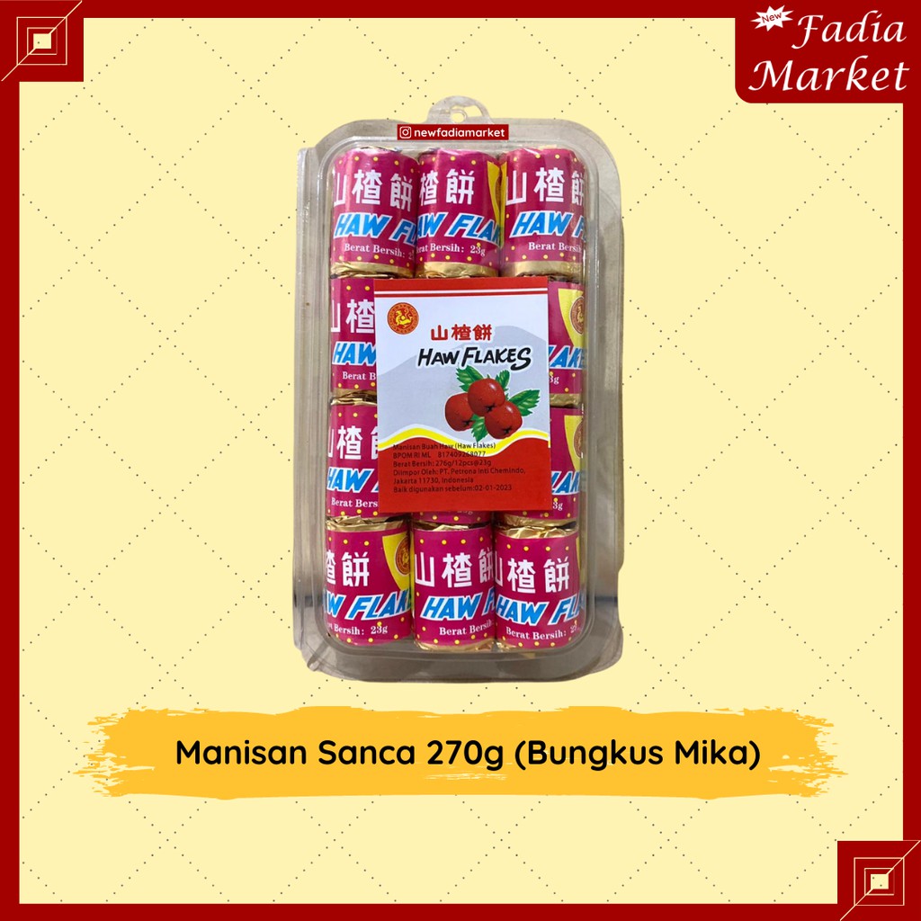Jual Manisan Buah Sanca Haw Flakes 270g (Bungkus Mika) | Shopee Indonesia
