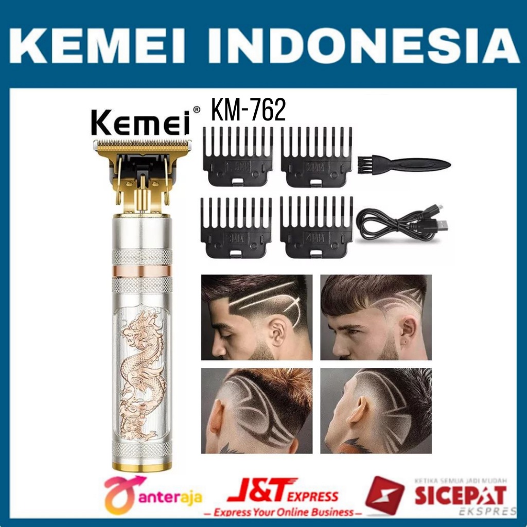 Jual Kemei km 762 hair trimmer 0 mm dragon kemei naga gold kemei 762 ...