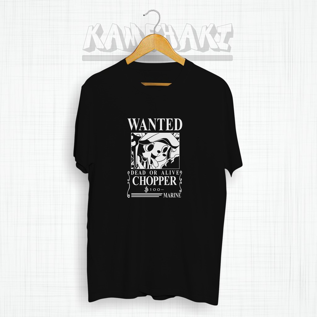 Jual Baju Kaos ONEPIECE CHOPPER WANTED / Kaos Poster Buronan Terbaru ...