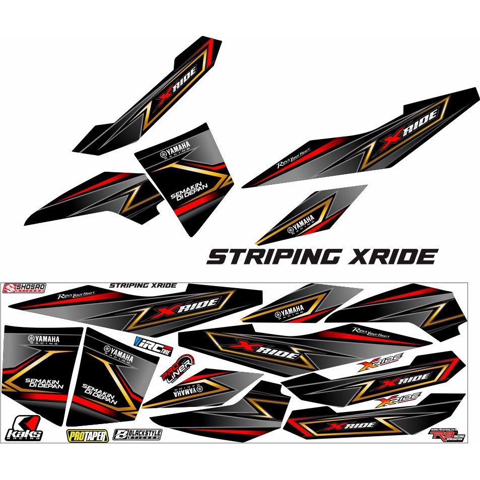 Jual ( COD ) STRIPING MOTOR YAMAHA BODY LIS X-RIDE VARIASI / STIKER ...