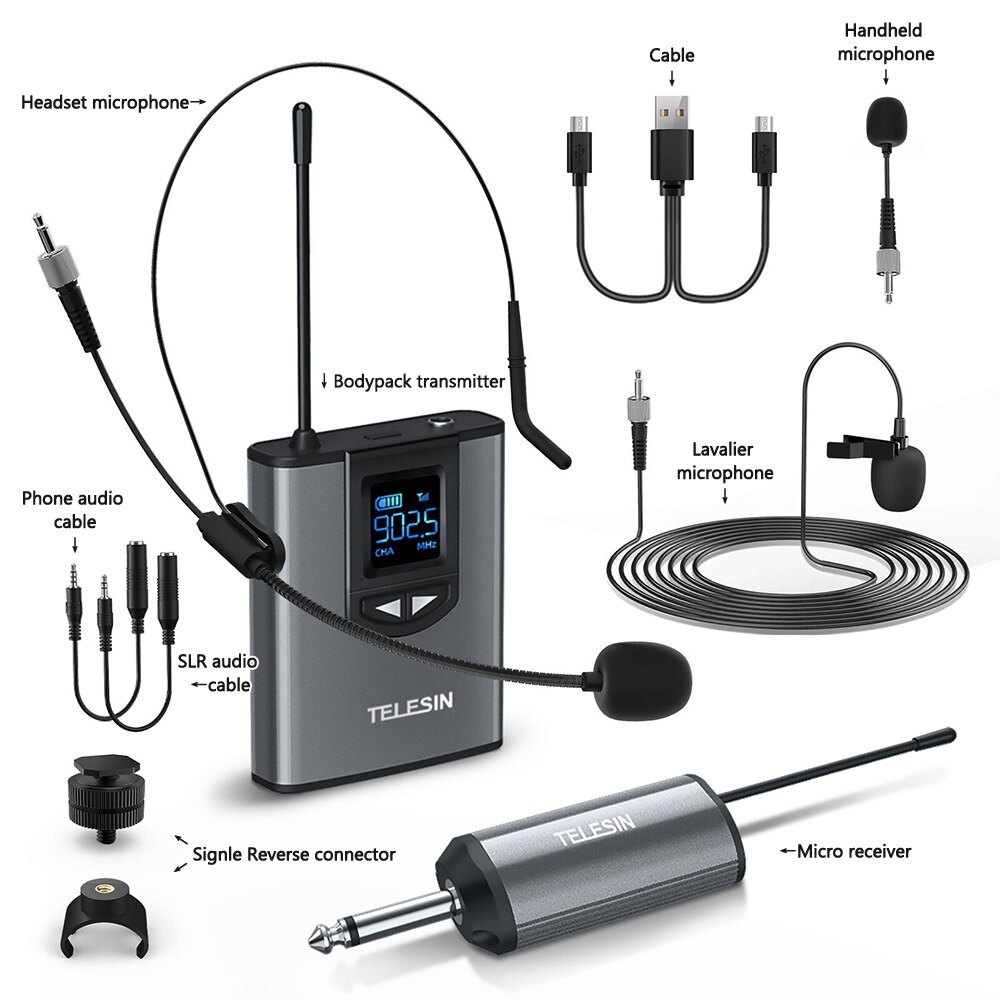 Jual °PURETI° Headset UHF Wireless Tour Guide Microphone System 1 ...