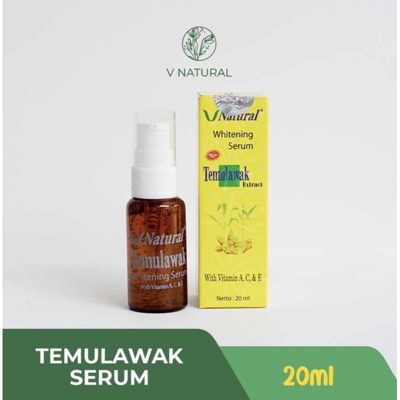 Jual V Natural Whitening Serum Temulawak | Shopee Indonesia