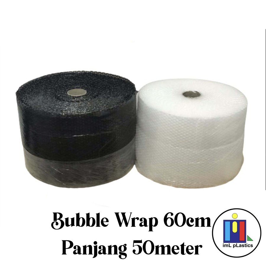 Jual Bubble Wrap Hitam / Putih Panjang 50m Lebar 60 cm ( 1 Roll ...