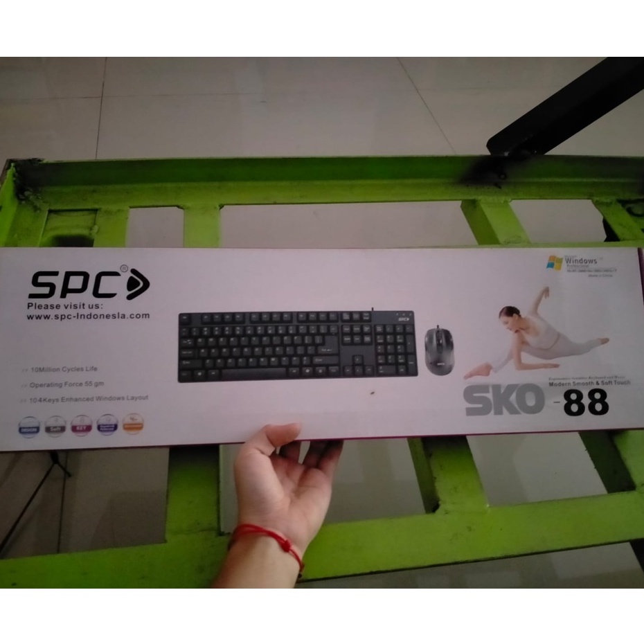 Jual SPC KEYBOARD + MOUSE SKO-88 - BLACK | Shopee Indonesia