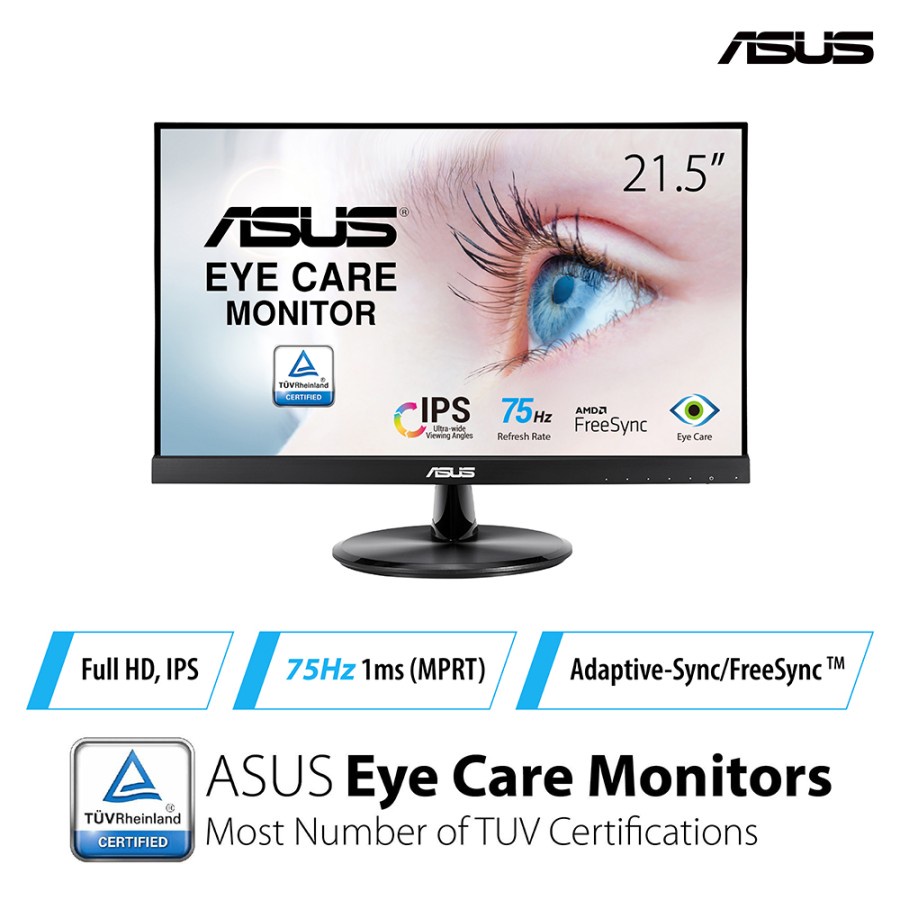 Jual ASUS VP229HE Eye Care LED Monitor 21.5" Inch FHD IPS Frameless ...