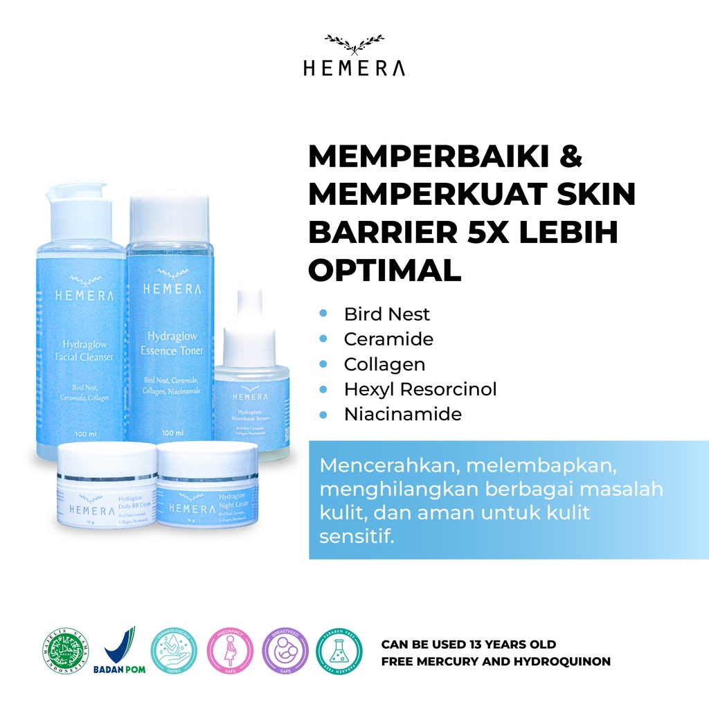 Jual Hemera HYDRA GLOW Skin Barier 1Paket | Shopee Indonesia