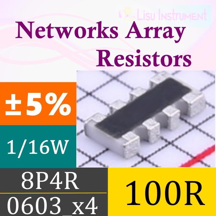 Jual Network Resistor Array 100R 100 Ohm 5% 101 SMD SMT 0603_x4 ...