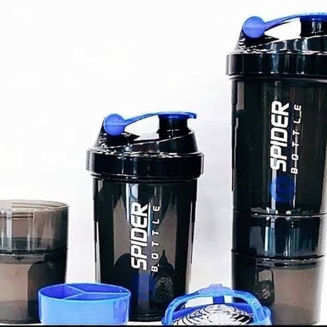 Jual Botol minum shaker fitness spider blender bottle sport botol gym ...