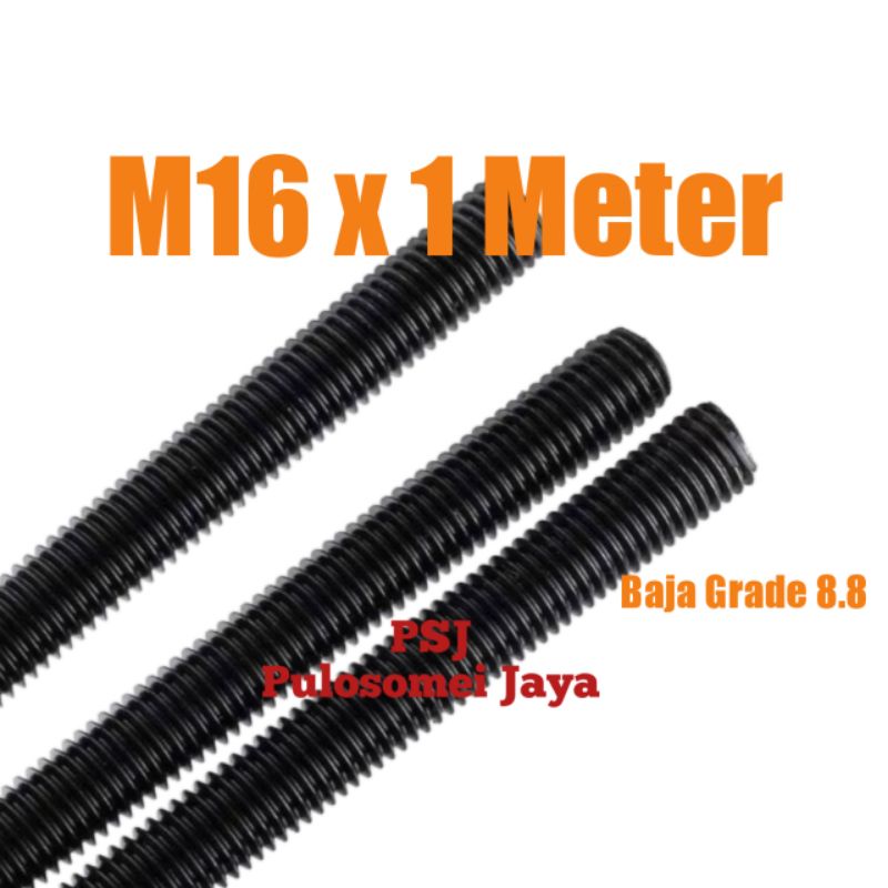 Jual Asdrat Baja / Longdrat Baja M16 x 1 Meter / Baja Grade 8.8 ...