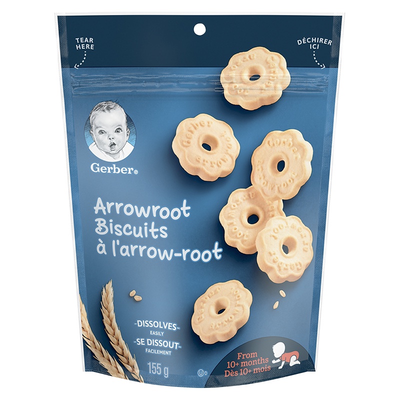 Jual Gerber, Arrowroot Biscuits, 10+ Months, 5.5 oz (155 g) | Shopee ...