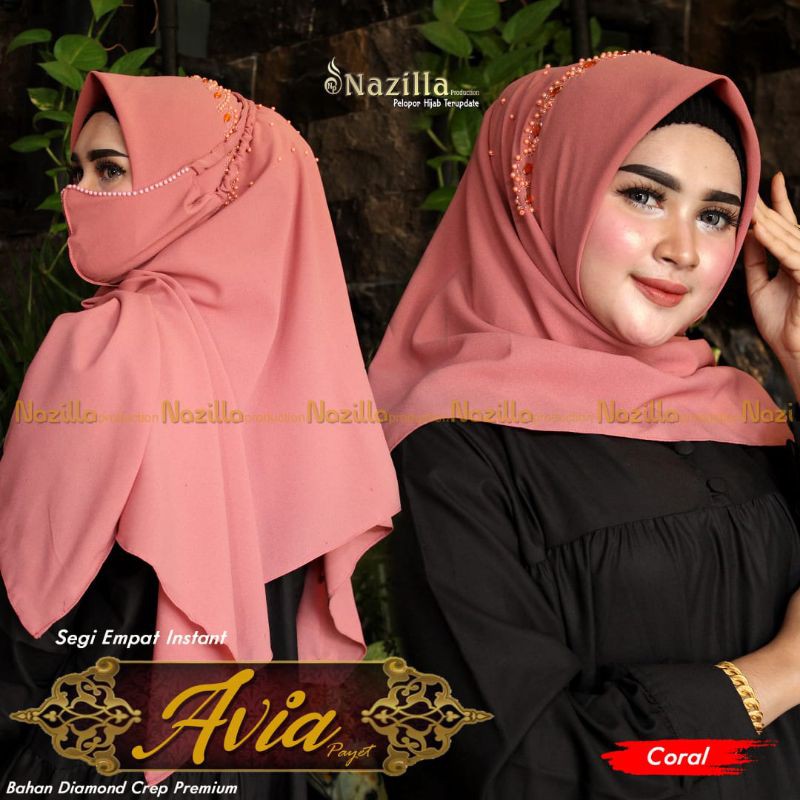Jual JILBAB SEGI EMPAT AVIA PAYET SQUARE ORIGINAL NAZILLA | Shopee Indonesia