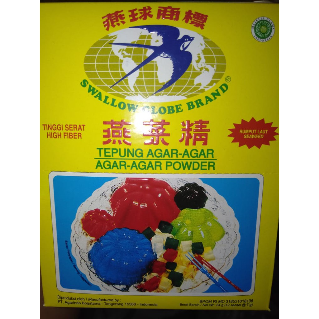 Jual Agar agar swallow , walet dan globe brand | Shopee Indonesia