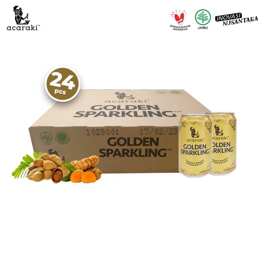 Jual Acaraki Golden Sparkling Paket Karton isi 24pcs | Shopee Indonesia