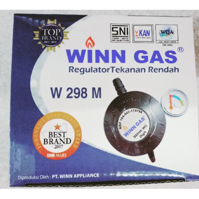 Jual Regulator Winn Gas Tekanan Rendah W 298 M + Meteran | Shopee Indonesia