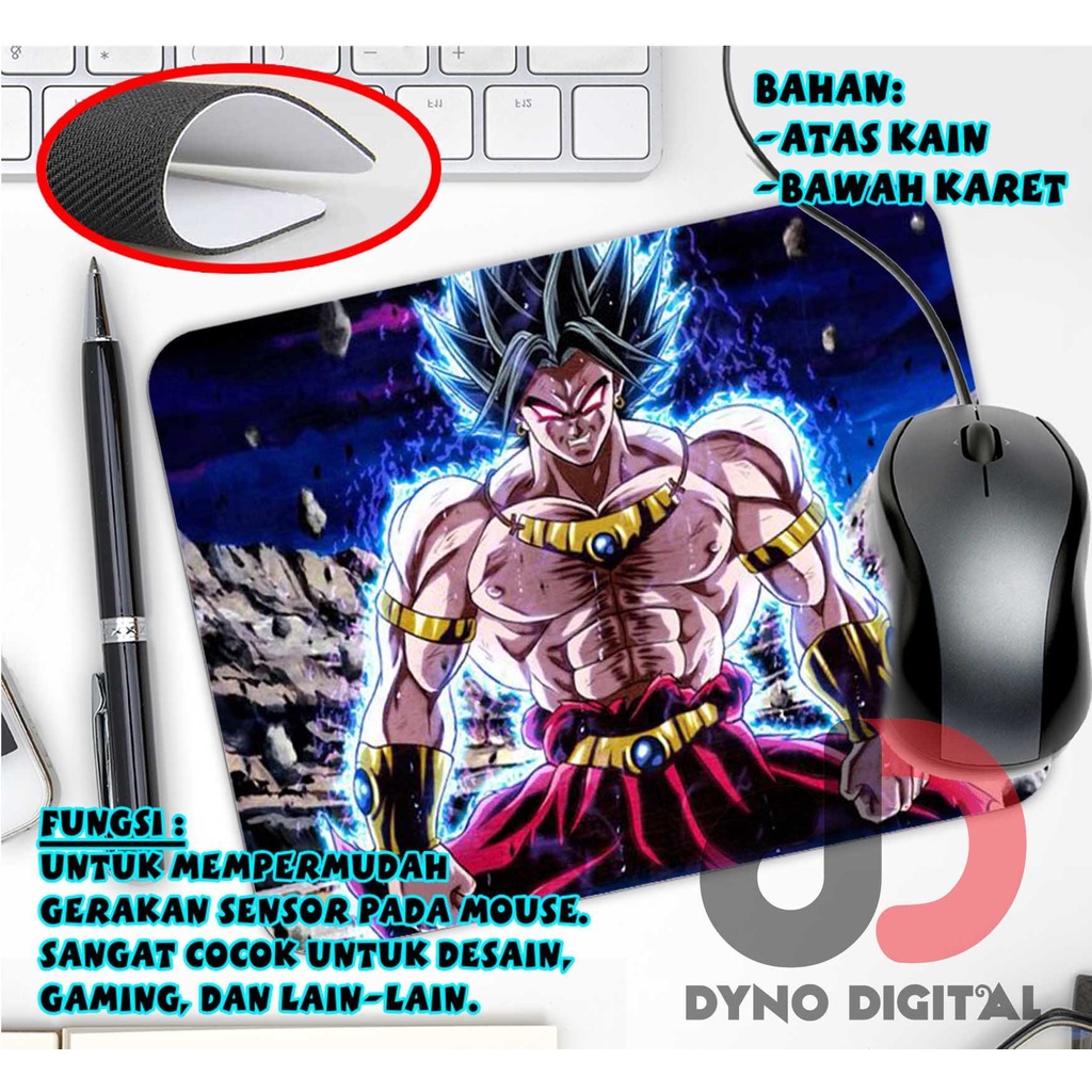 Jual Mouse pad Custom Broly Dragon Ball super BR001 Game Gaming ...