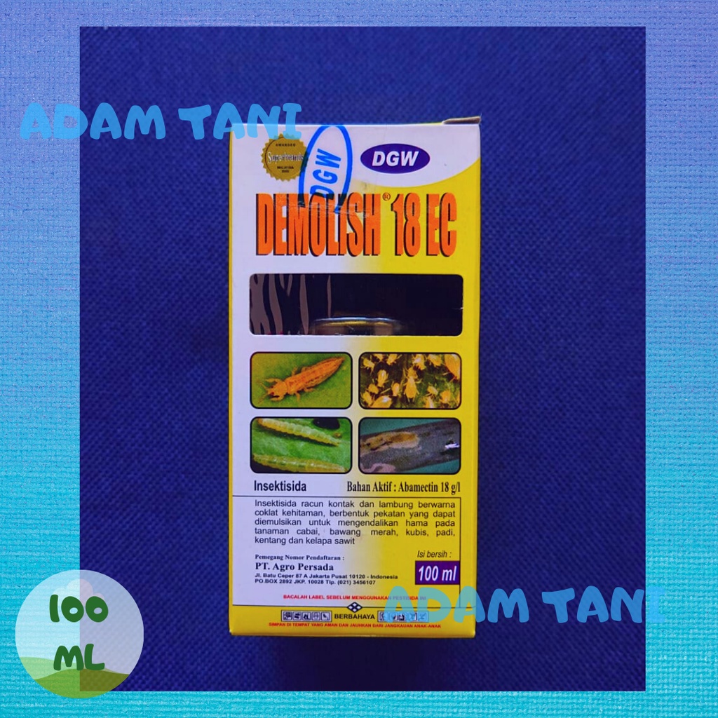 Jual INSEKTISIDA DEMOLISH 18 EC 100 ML ABAMEKTIN DEMOLISH 100 ML BONUS ... Jual INSEKTISIDA DEMOLISH 18 EC 100 ML ABAMEKTIN DEMOLISH 100 ML BONUS ...