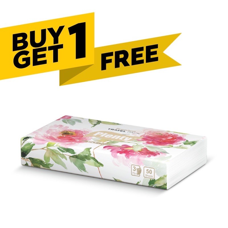 Jual Plenty® Facial Tissue Premium Travel Pack 50sh | Shopee Indonesia