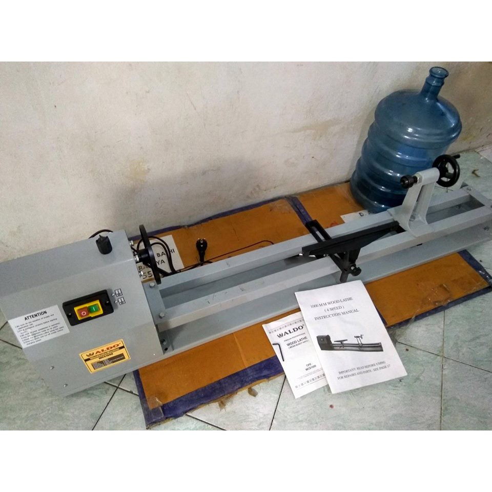 Jual mesin bubut pahat ukir rotary kayu 350w wood Lathe 1000mm ALDO ...