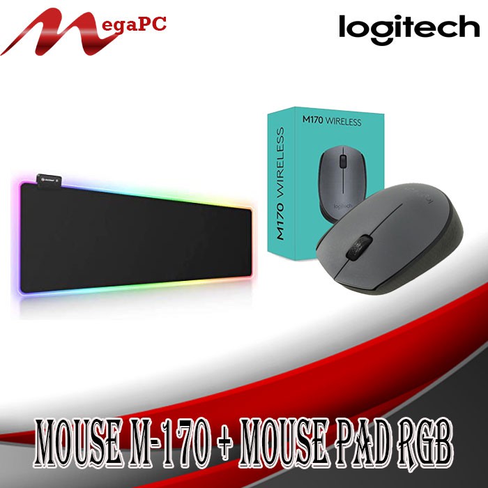 Jual Paket Mouse M-170 Logitech & Mouse Pad Gaming RGB MegaPC | Shopee ...