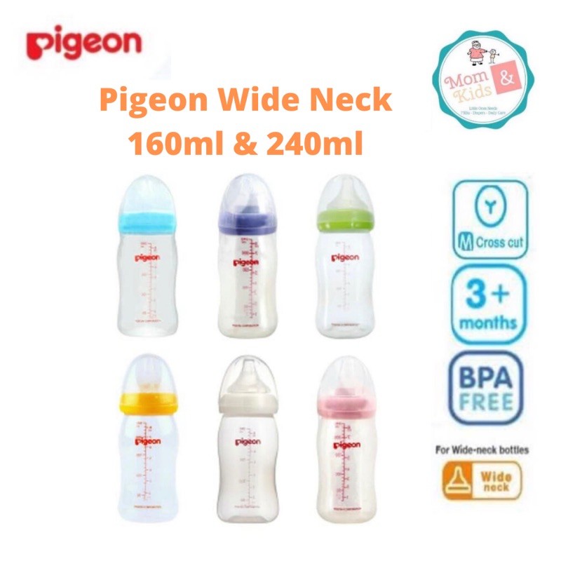 Jual BOTOL SUSU PIGEON WIDE NECK 240 ML 160 ML | PIGEON WIDE NECK 240ML 160ML | BOTOL SUSU BAYI ...